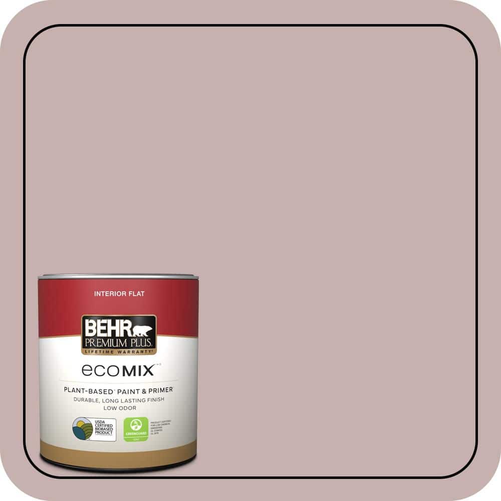 BEHR PREMIUM PLUS 1 qt. #120E-3 Subdued Hue Flat EcoMix Plant-Based ...