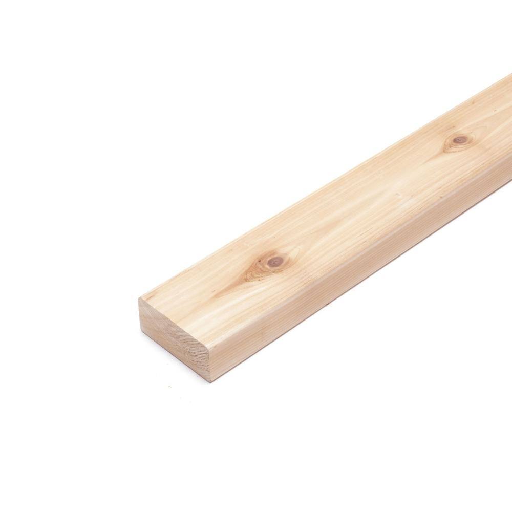 2 in. x 4 in. x 12 ft. Premium S4S Cedar Lumber 281800