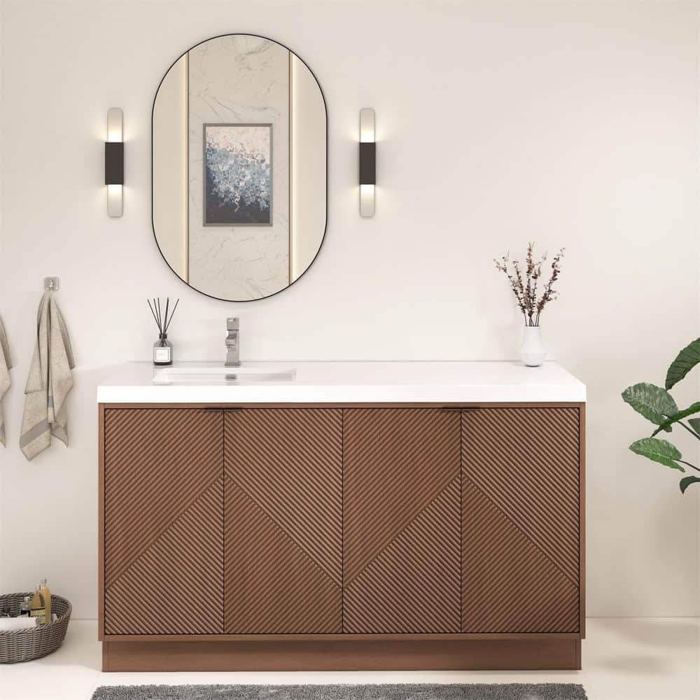 BV Better Vanity Mason 59 in. W x 20 in. D x 35 in. H Single Sink ...