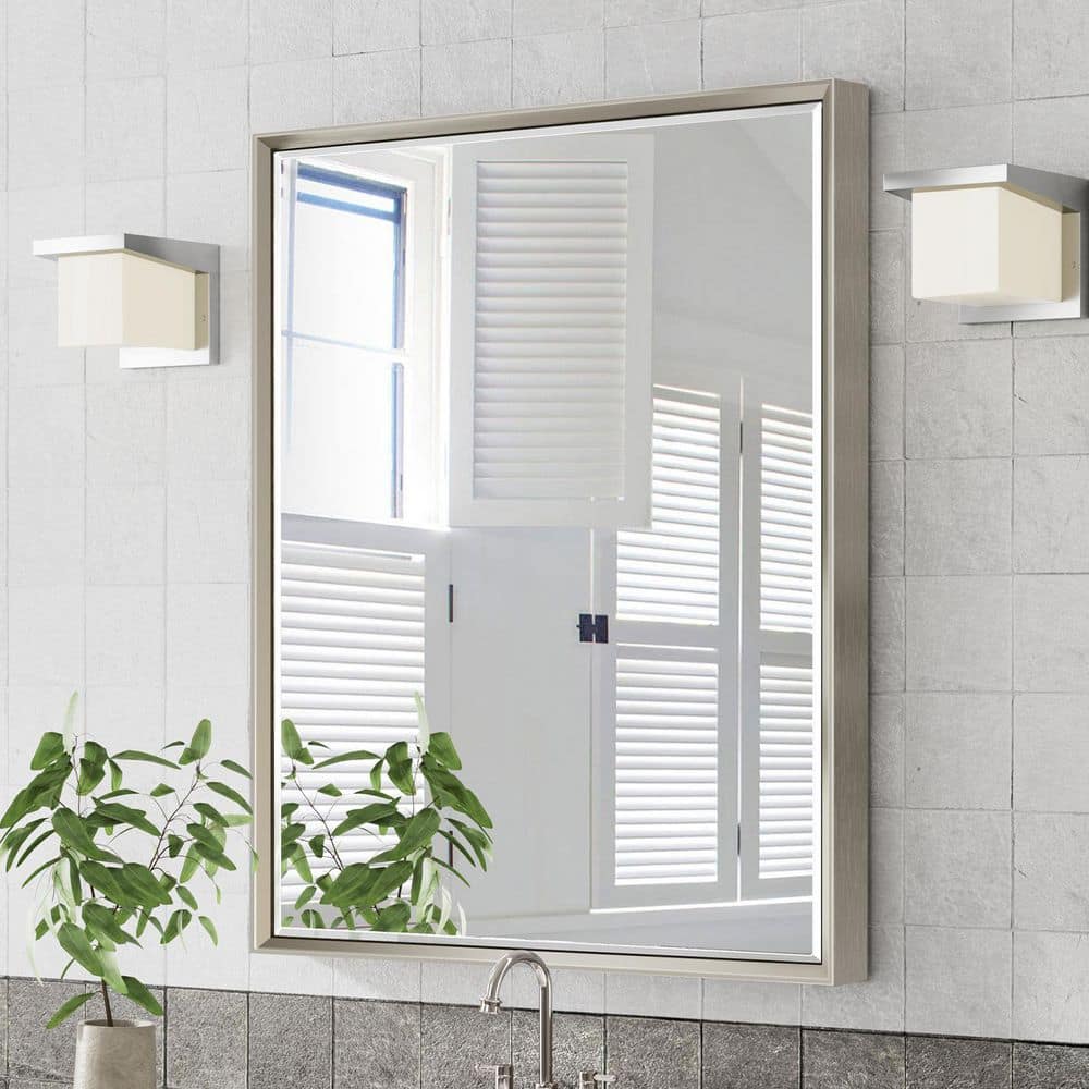 QueenFun QueenFun 30 in. W x 36 in. H Framed Rectangular Beveled Edge ...