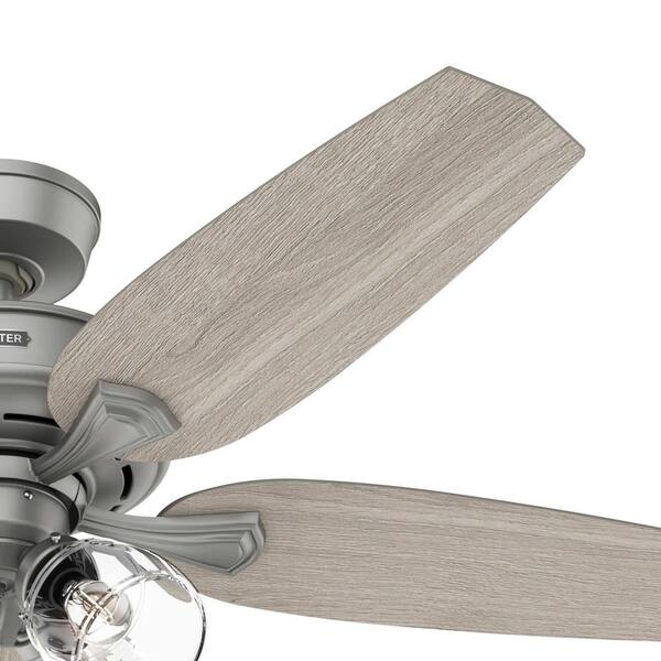 Hunter Channing 52 In Indoor Brushed Nickel Ceiling Fan With Light Kit ...