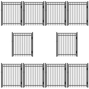 ALEKO London Style 4 ft. x 5 ft. Black Steel Pedestrian Fence Gate ...