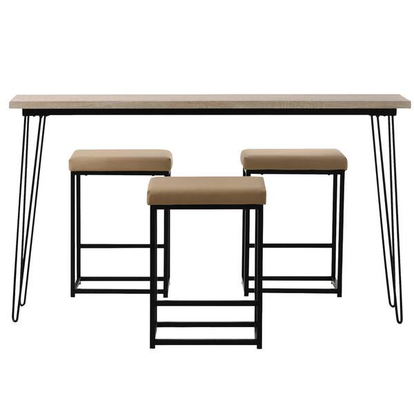 Utopia 4niture Dilek 4-Piece Counter Height Extra Long Dining Table Set ...