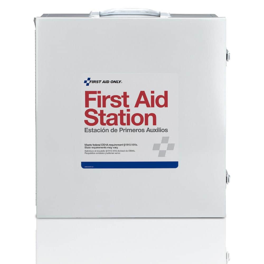 First Aid Only 100-Person 3-Shelf Cabinet 494-Piece First Aid Kit 6155 ...