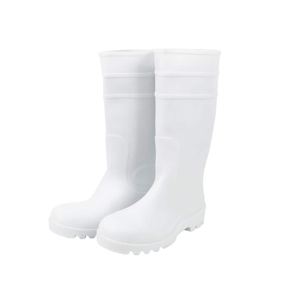 PRIVATE BRAND UNBRANDED Men's White PVC Boots Size 12 99197 - The Home ...