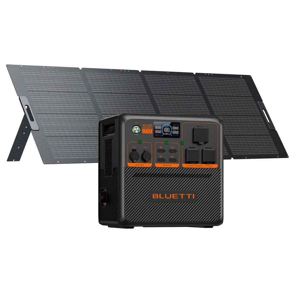 BLUETTI 2400/3600-Watt Continuous Peak Output Power Station AC240P Push ...