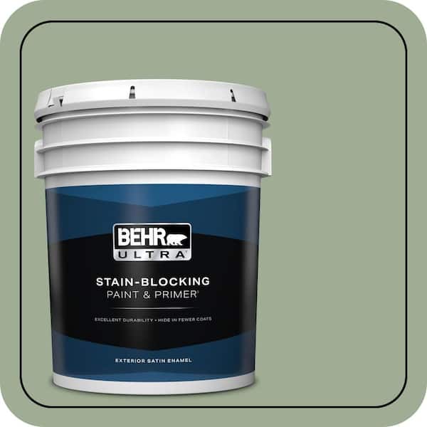 BEHR ULTRA 5 gal. #S390-4 Roof Top Garden Satin Enamel Exterior Paint ...