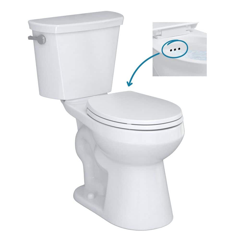 CRAFT + MAIN Deven Flush Guard 12 in. 2-Piece 1.28 GPF Single Flush ...