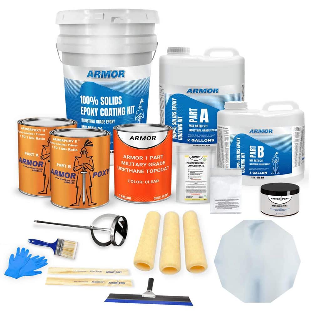 ARMORPOXY 3 gal. Pearl Gloss 2-Part Epoxy 600 sq. ft. Metallic Interior ...