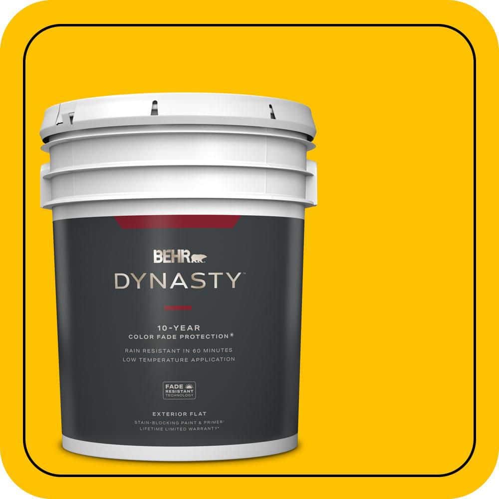 BEHR DYNASTY 5 gal. #360B-7 Center Stage Flat Exterior Stain-Blocking ...