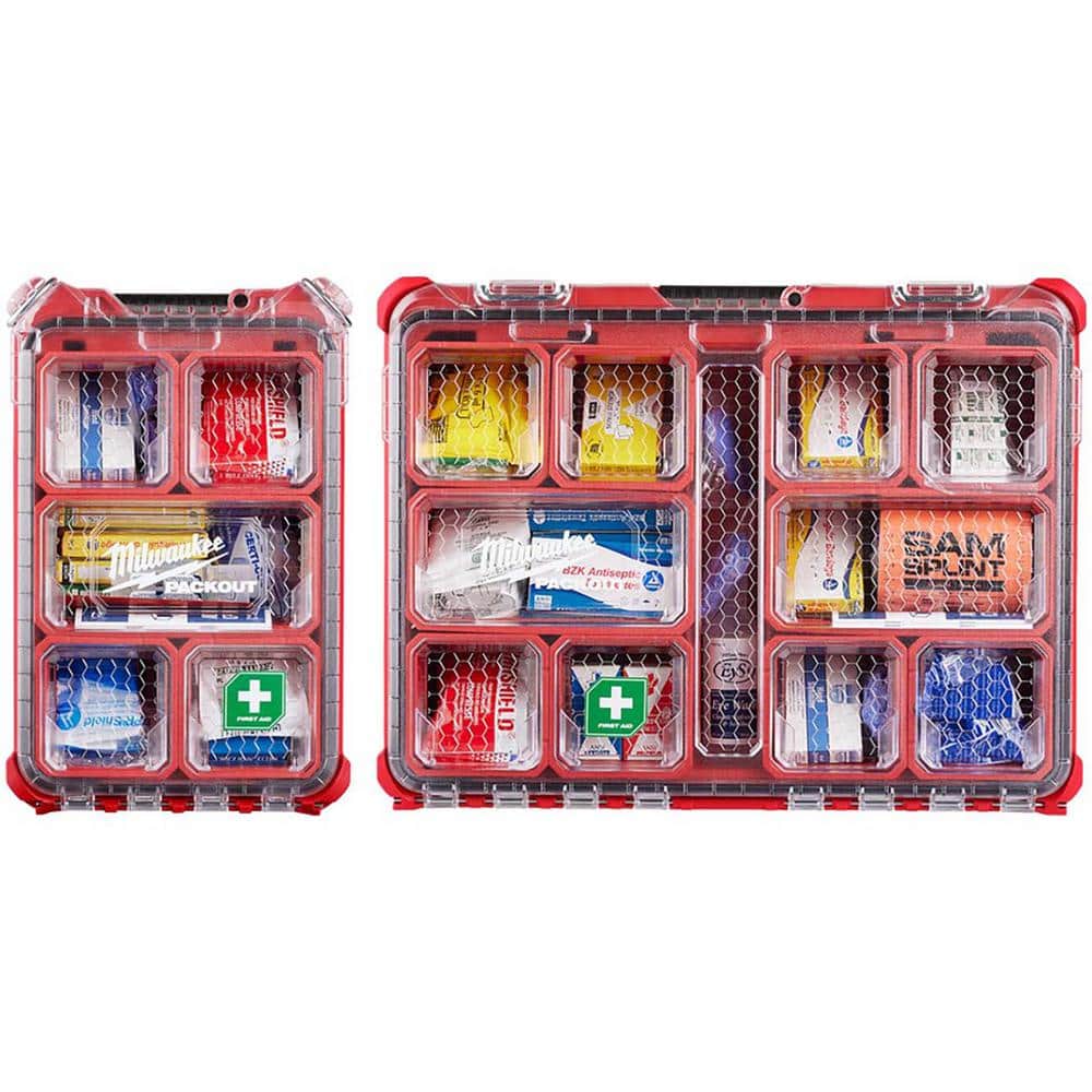 Milwaukee Class A Type 3 Compact Packout First Aid Kit (79-Piece) With ...