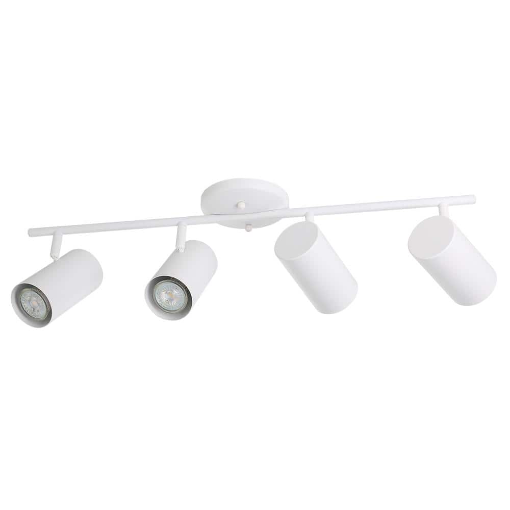 Eglo Calloway 2 ft. White Hard Wired Fixed Track Lighting Kit with ...