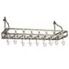 Old Dutch 36 in. x 9 in. x 11.5 in. Antique Pewter Bookshelf Pot Rack ...