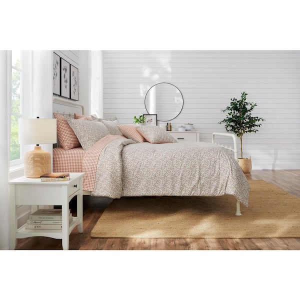 StyleWell Lily 9-Piece Floral Full/Queen Bed in a Bag Bedding Set ...