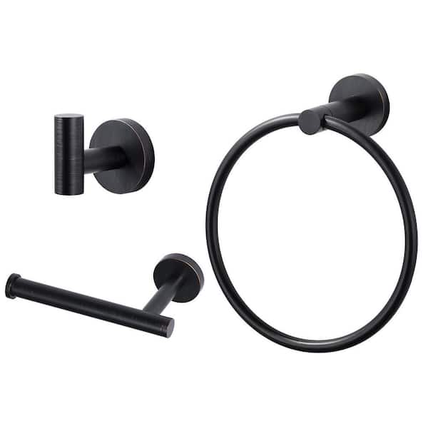 AVITAS 3-Piece Bath Hardware Set with Mounting Hardware in Oil Rubbed ...