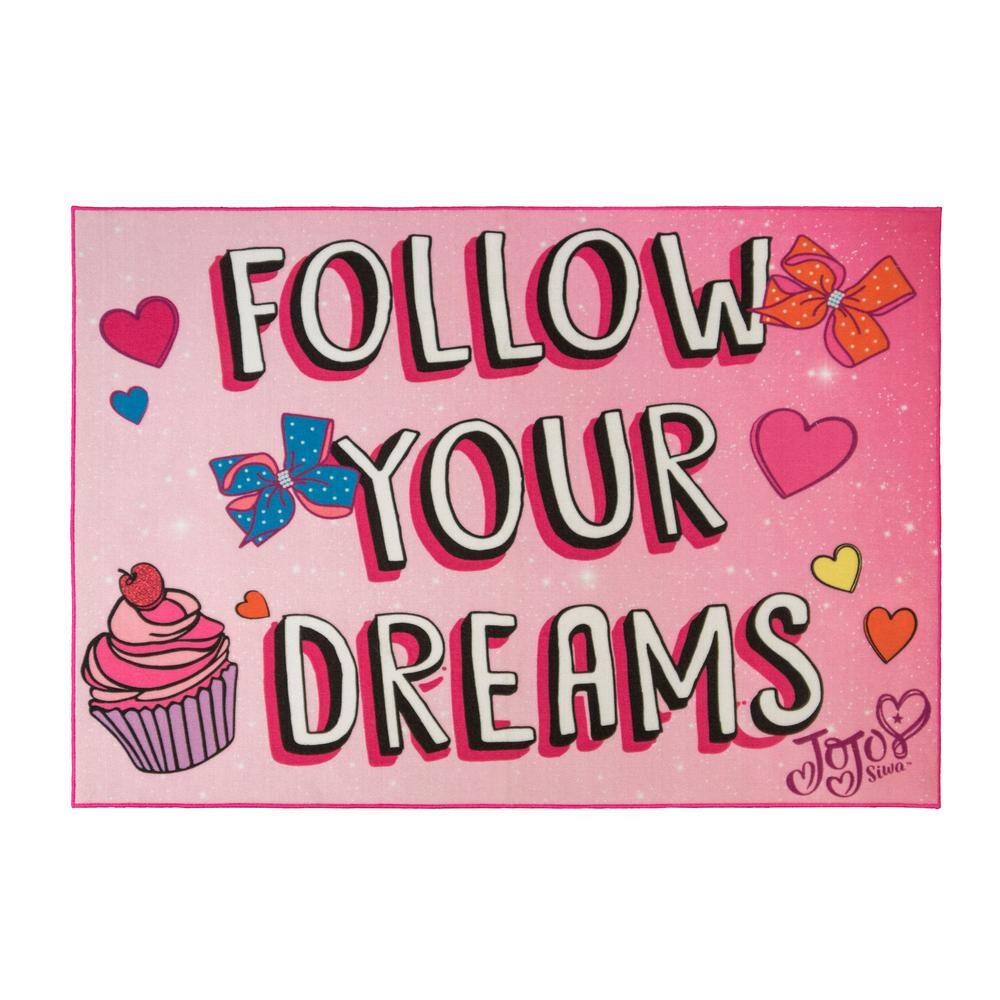 Gertmenian Jo Jo Siwa's Multi-Colored 5 ft. x 7 ft. Follow Your Dreams ...