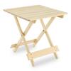 Natural Wood Outdoor Side Table with Extension TG-01 - The Home Depot