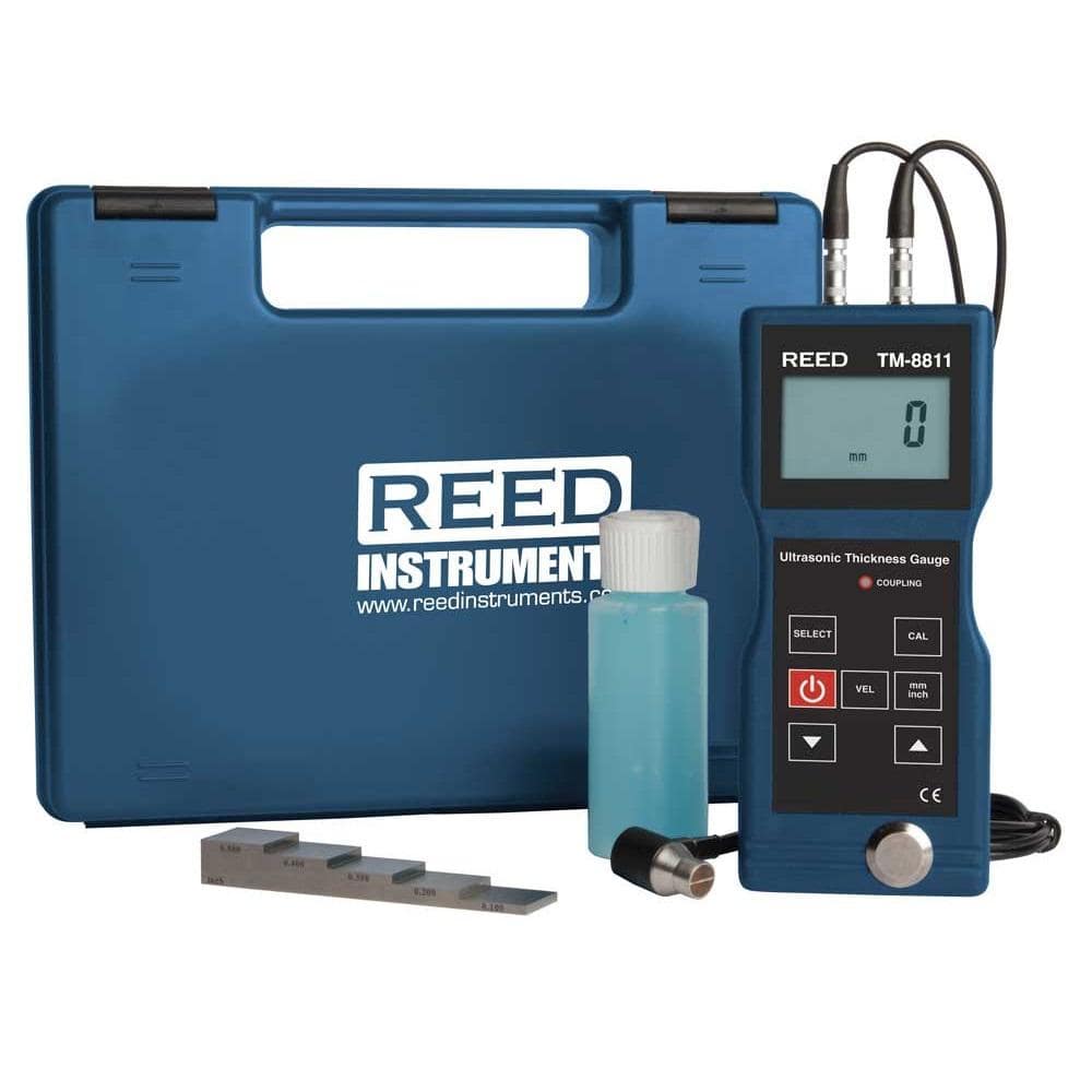 REED Instruments Ultrasonic Thickness Gauge with 5-Step Calibration ...