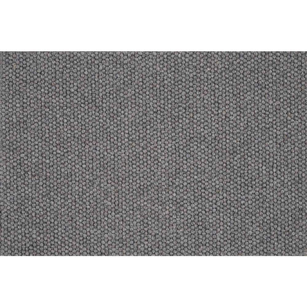 Natural Harmony Four Square Slate Gray 13.2 ft. 56 oz. Wool Berber ...