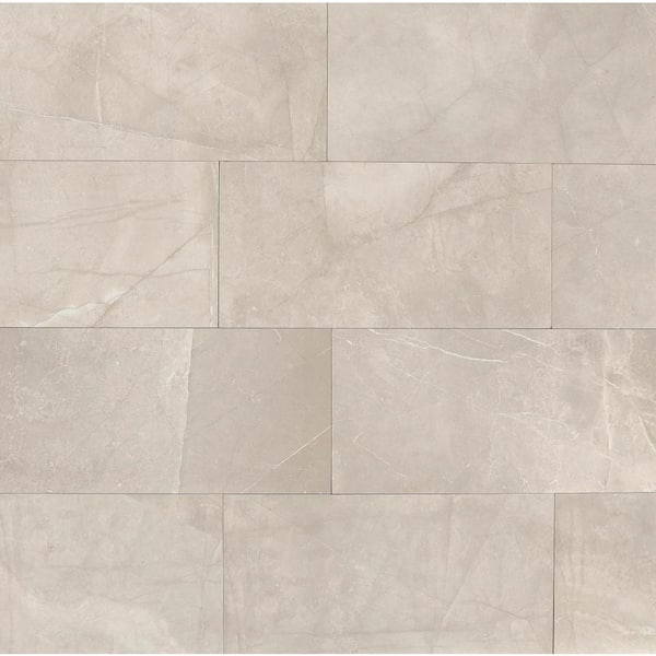 Bedrosians Pulpis Rectangular 11 in. x 23 in. Honed Grigio Porcelain ...