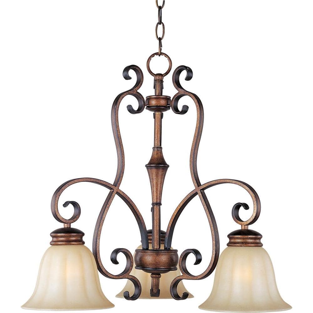 Maxim Lighting Fremont 3-Light Platinum Dusk Chandelier 22244WSPD - The Home Depot