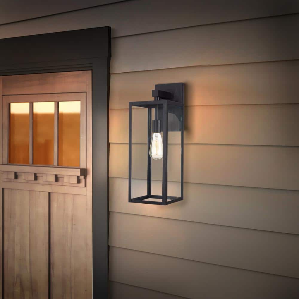 Reviews for Hukoro 21 in. H 1-Light Outdoor Wall Light Lantern Sconce ...