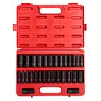 SUNEX TOOLS 3/8 in. Drive Standard and Deep Metric Impact Socket Set ...