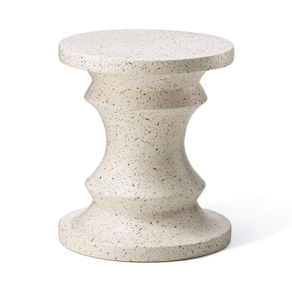 Glitzhome 18.25 in.H Multi-functional MGO Faux Terrazzo Chess Garden ...