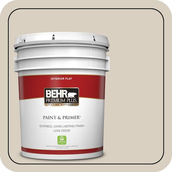 BEHR PREMIUM PLUS 5 gal. Designer Collection #DC-011 Gray Envelope Flat ...