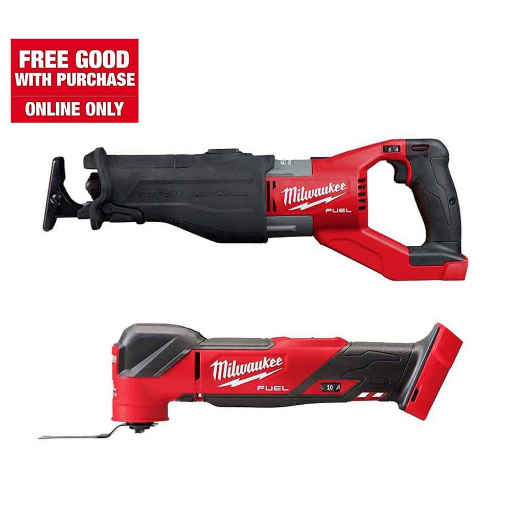 Milwaukee M18 FUEL 18V Lithium-Ion Brushless Cordless Super Sawzall Orbital Reciprocating Saw W ...