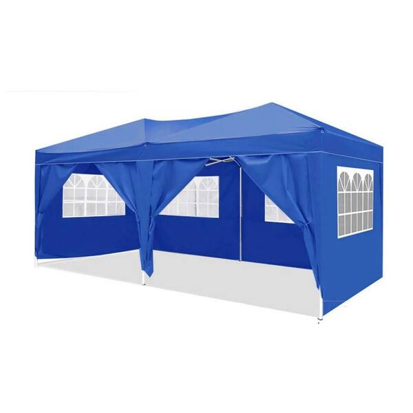 10 ft. x 20 ft. Pop Up Outdoor Portable Folding Tent with Sidewalls ...