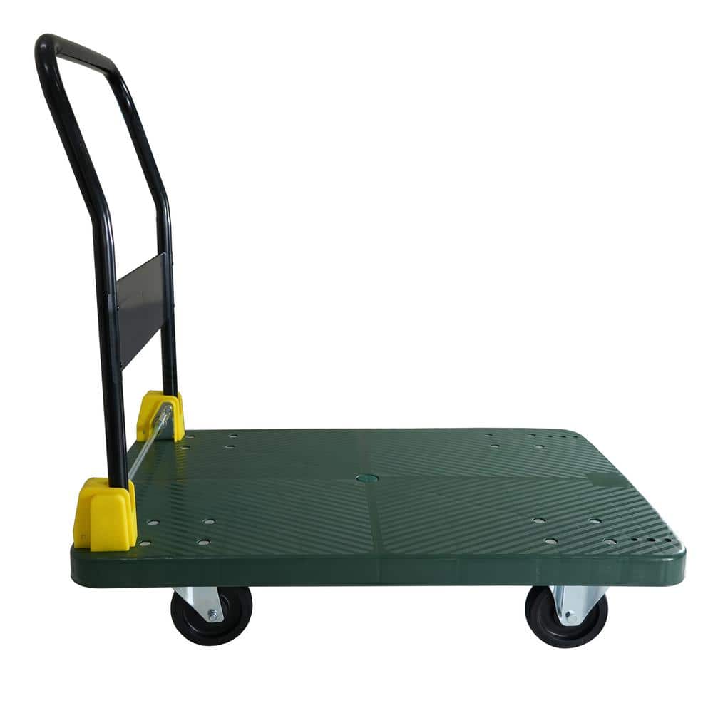 Amucolo 440 lbs. Weight Capacity Green Foldable Platform Push Hand ...