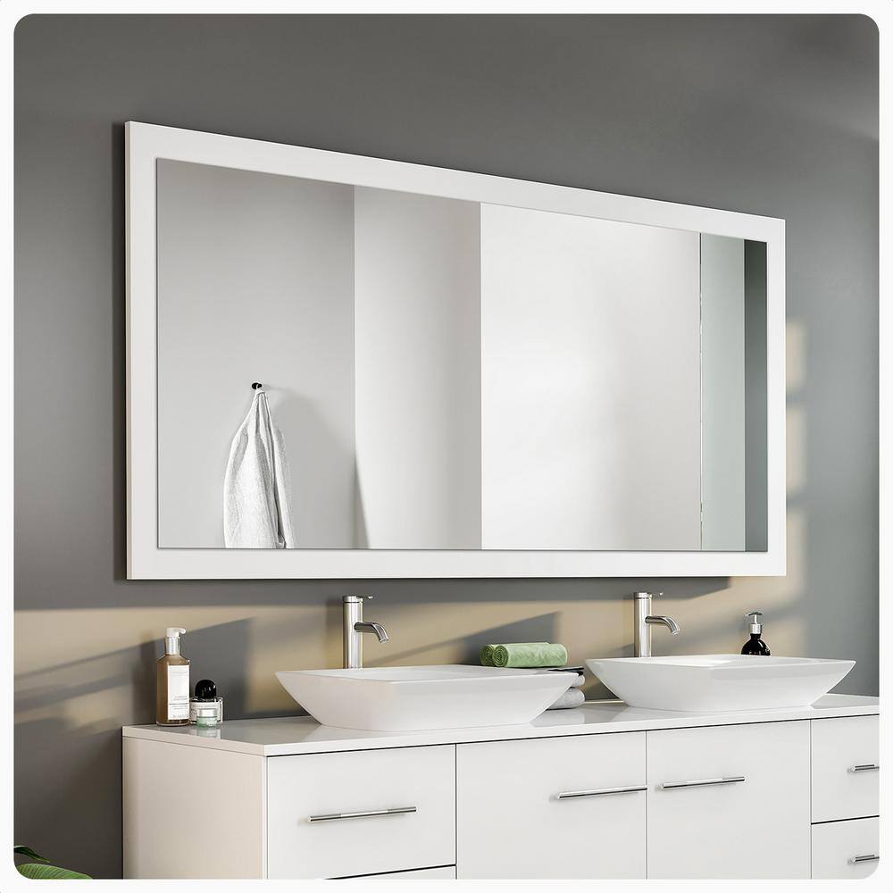 Eviva Sun 60 in. W x 30 in. H Framed Rectangular Bathroom Vanity Mirror ...
