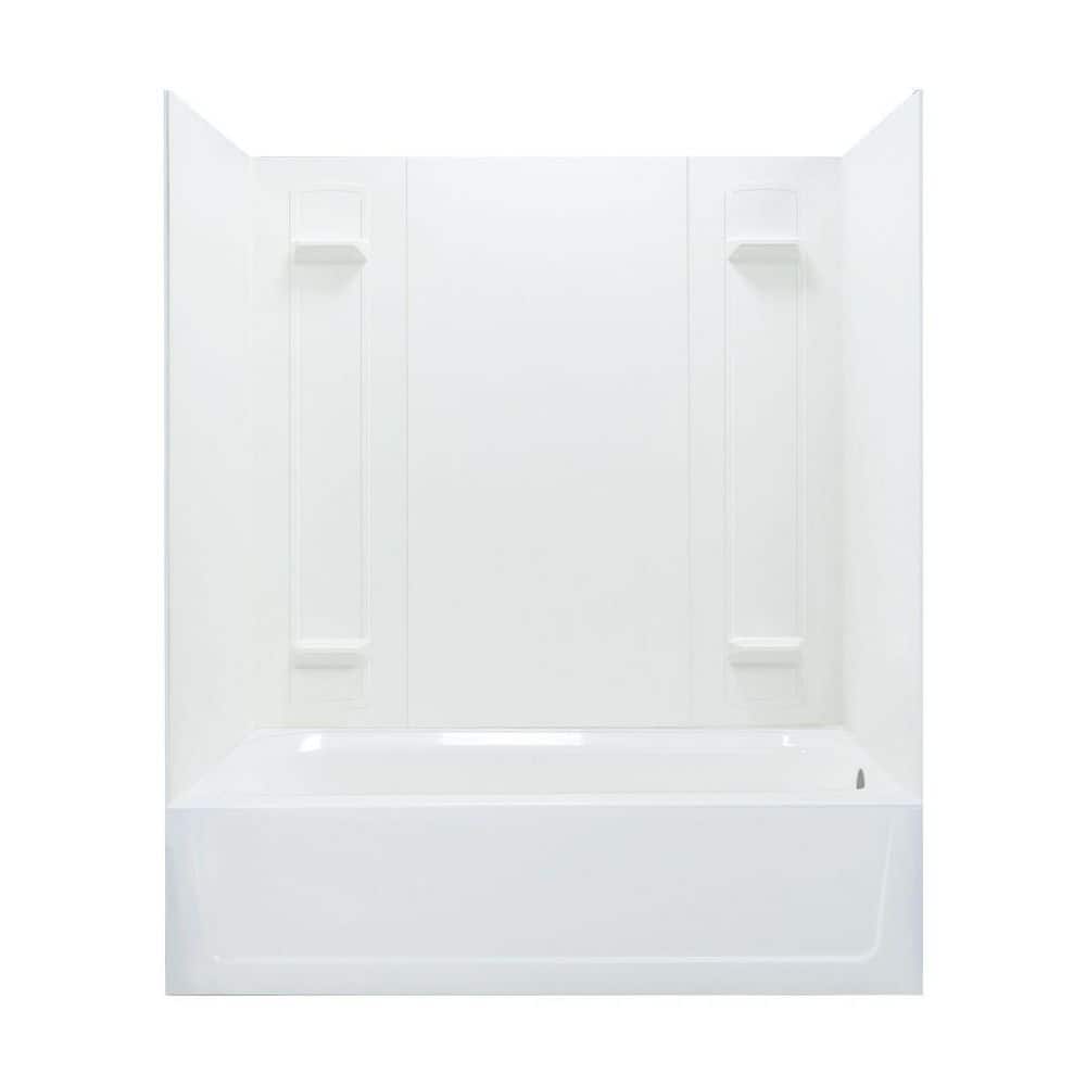 MUSTEE Durawall 60 in. L x 30 in. W x 72.75 in. H Rectangular Tub ...
