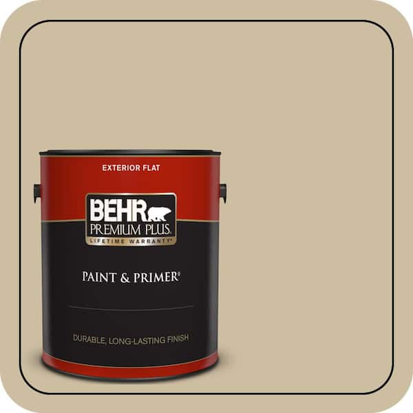 BEHR PREMIUM PLUS 1 gal. #PPU8-10 Rye Bread Flat Exterior Paint ...