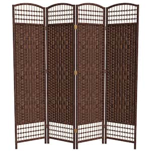 RED LANTERN 5.5 ft. Dark Red 4-Panel Room Divider FB-DMND-DRD-4P - The ...