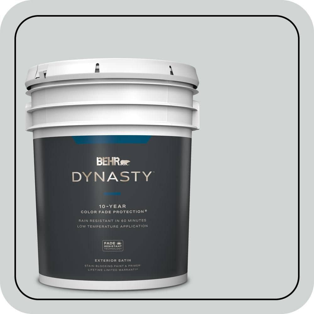 BEHR DYNASTY 5 gal. #N450-1 Evaporation Satin Enamel Exterior Stain ...