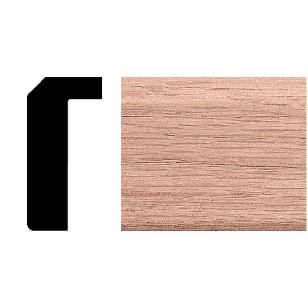 HOUSE OF FARA 7/8 in. x 1-11/16 in. x 8 ft. Oak Counter Trim Moulding ...