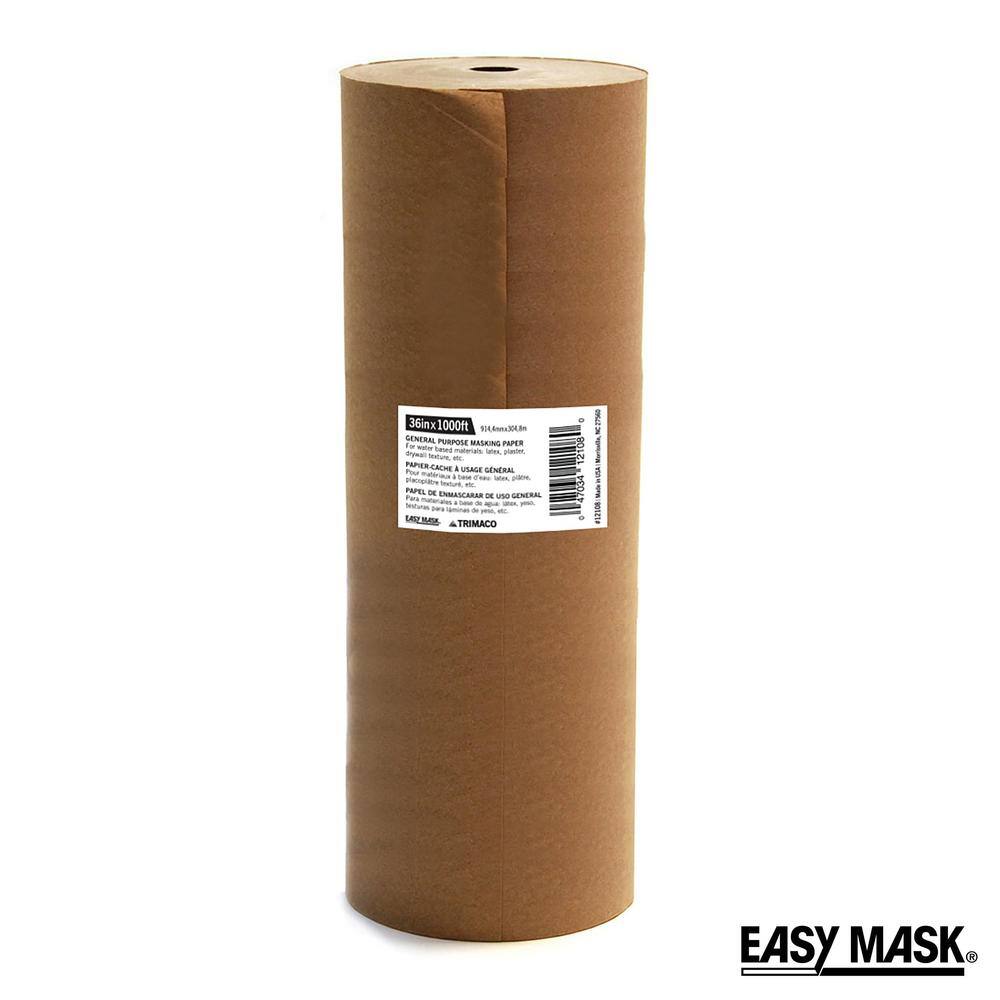 TRIMACO Easy Mask 36 IN. X 1000 FT. Brown General Purpose Masking Paper ...
