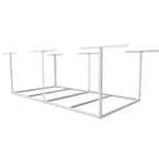 FLEXIMOUNTS White Adjustable Height Overhead Garage Storage Rack (96 in ...