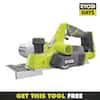 RYOBI ONE+ 18V Cordless 3-1/4 in. Planer (Tool Only) with Dust Bag P611 ...