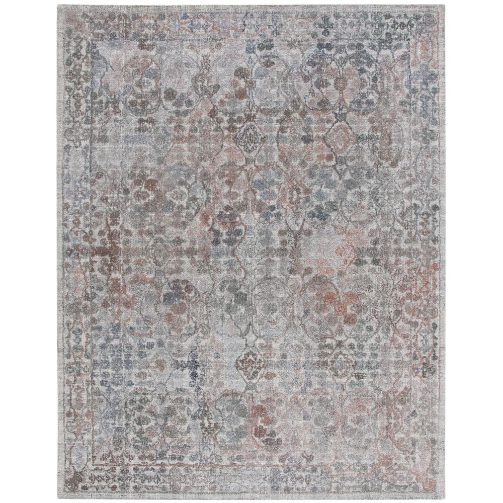 SAFAVIEH Marquee 8 ft. x 10 ft. Rust/Gray Marle Ornate Area Rug MRQ120P ...