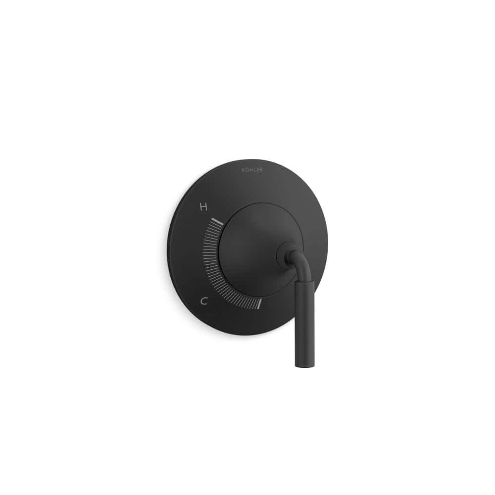 KOHLER Tone 1-Handle Pressure-Balancing Valve Trim in Matte Black ...
