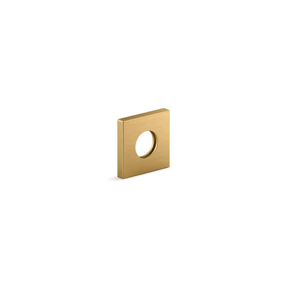 KOHLER Shower Arm Trim Kit Square in Vibrant Brushed Moderne Brass ...