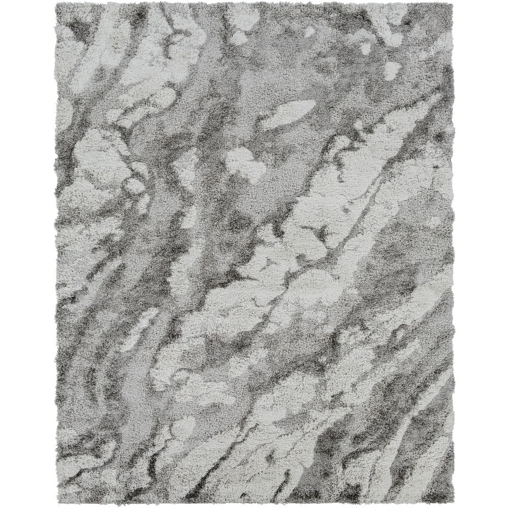 Livabliss Alta Shag Light Gray Abstract 8 ft. x 10 ft. Indoor Area Rug ...