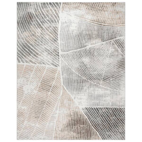 Gertmenian & Sons Alor Bisa Gray 6 ft. x 9 ft. Abstract Indoor Area Rug ...