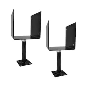 Pylex Adjustable Deck Support Multi-Format 33-66 Black (Pack of 2 Units ...