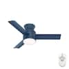 Hunter Dublin 44 in. LED Indoor Indigo Blue Ceiling Fan with Light Kit ...