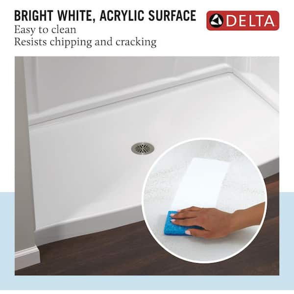 Delta Classic 500 Curve 32 in. L x 60 in. W x 72 in. H 4-Pieces Alcove ...