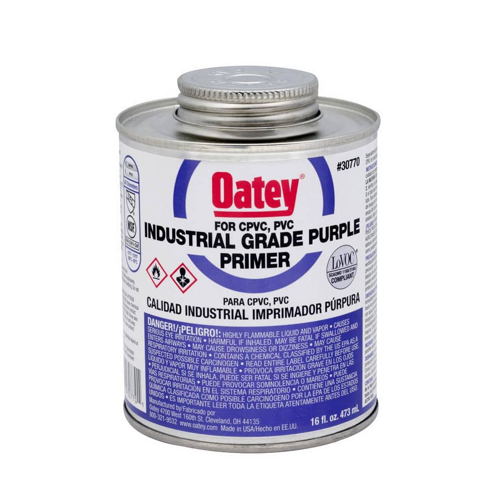 Oatey 16 oz. Industrial Grade Lo-VOC Purple Primer NSF Listed 30770 ...